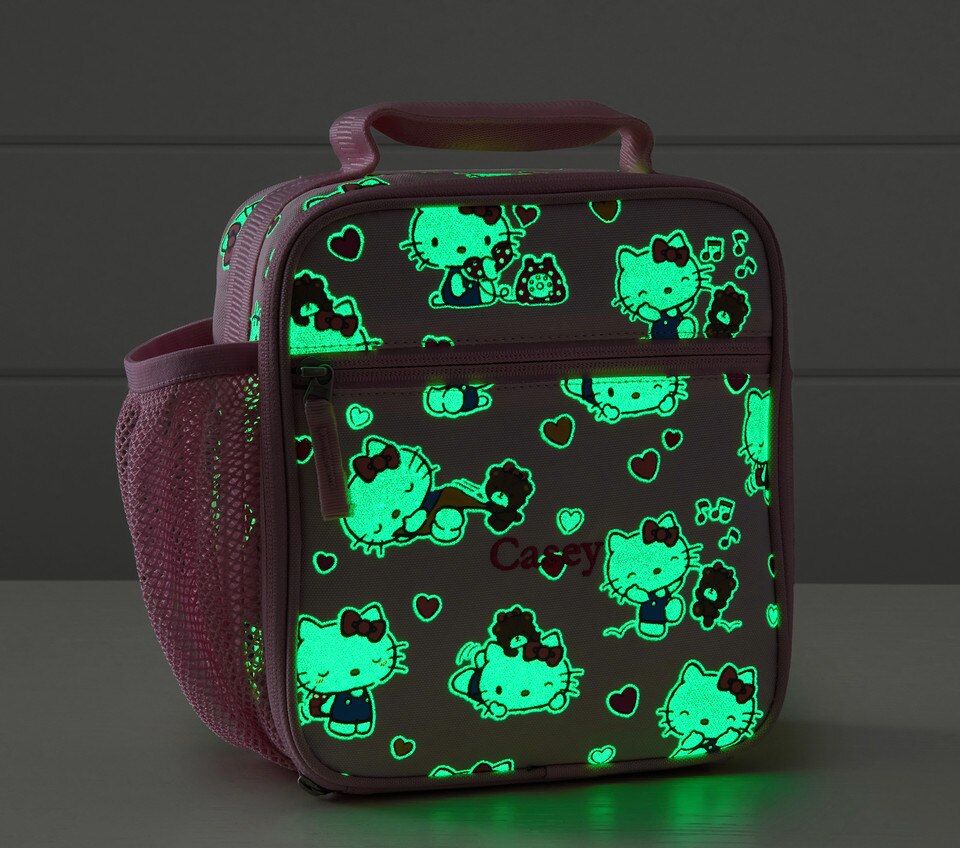 Mackenzie Hello Kitty® Hearts Glow-in-the-Dark Lunch Boxes | Pottery Barn Kids UK